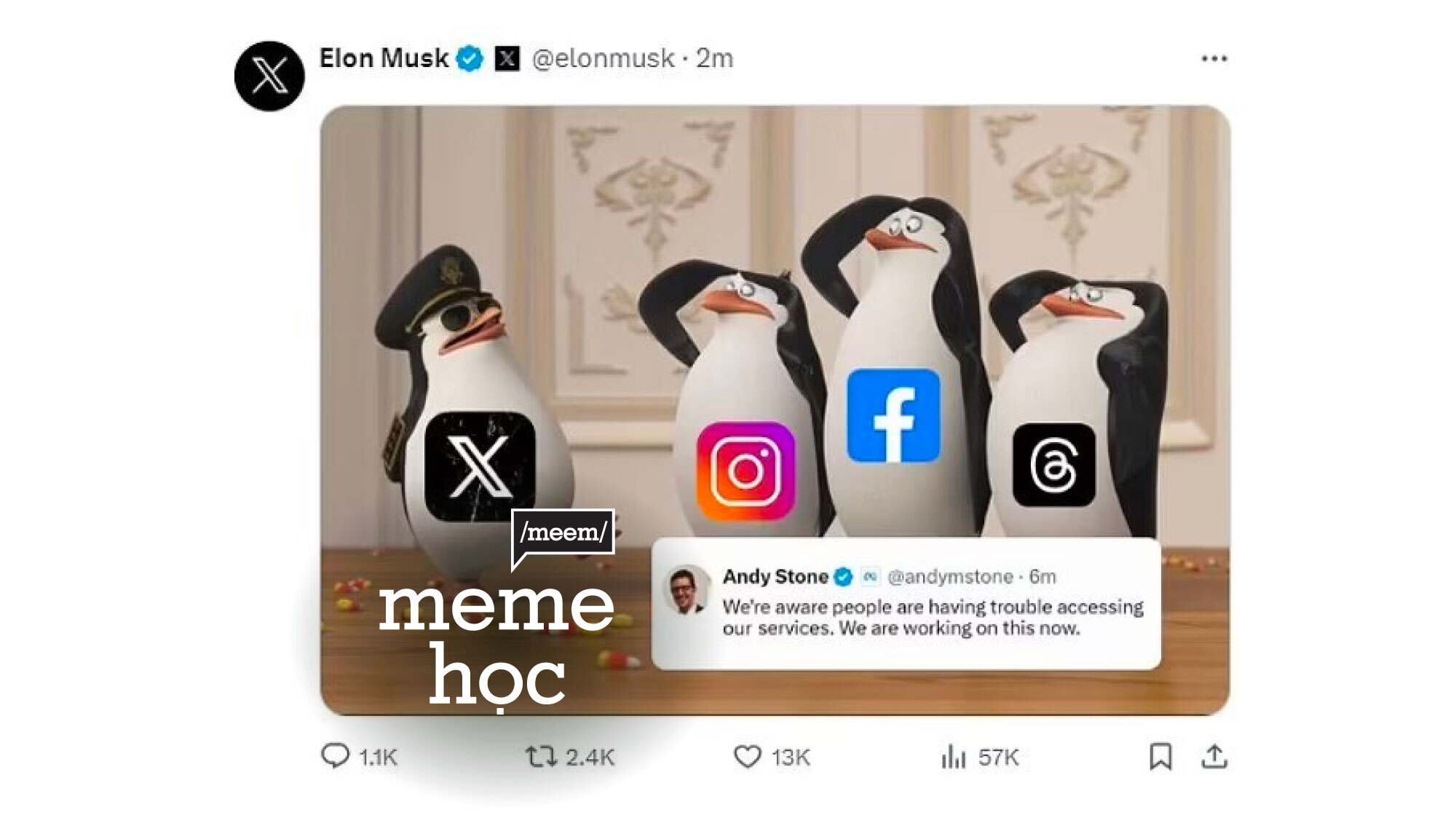 Facebook sập, Instagram đơ, X (và Zalo) lên ngôi trong thoáng chốc ...